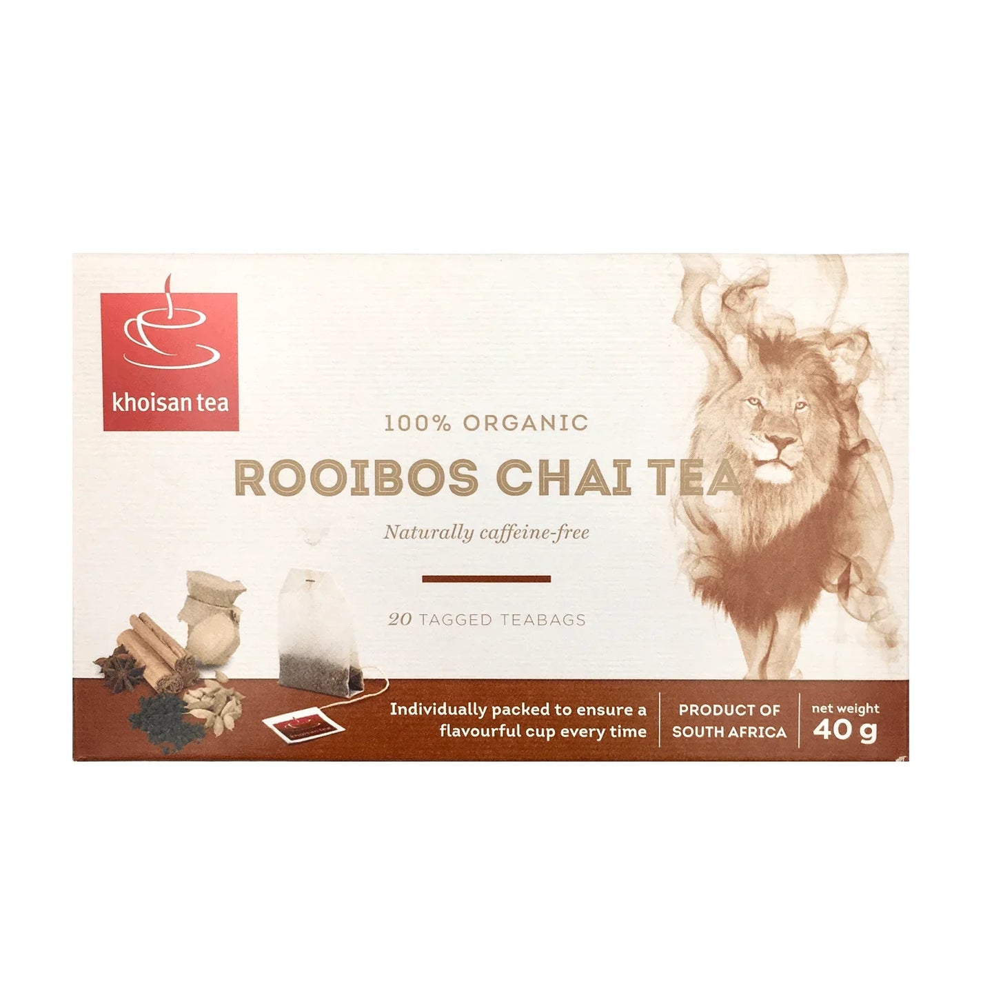 Khoisan - Organic Tea Rooibos Chai 20 bags – Wildsprout